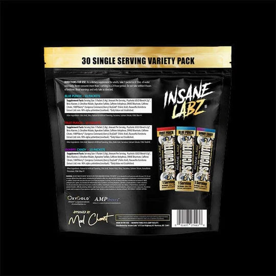 Insane Labz Psychotic Gold Variety Pack (30 Serving) – Nutrition Depot